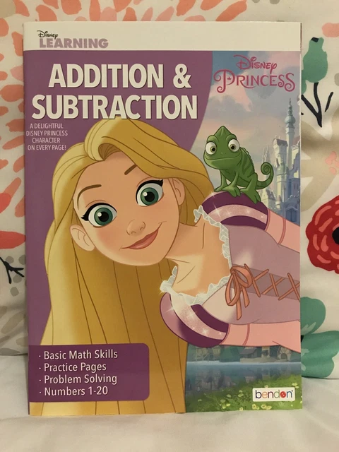 DISNEY PRINCESS ADDITION & Subtraction Learning Worksheet Practice ...