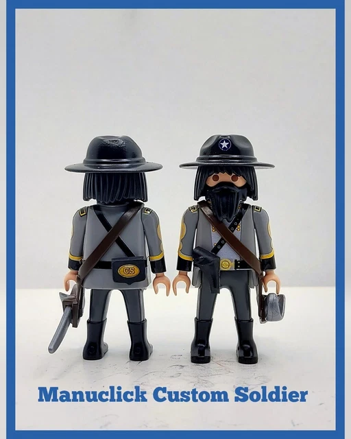 PLAYMOBIL CUSTOM ACW Southern Confederate Commander American Civil War ...