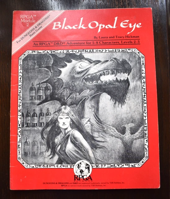VINTAGE DUNGEONS & Dragons RPGA Module 2 Black Opal Eye Super Rare Holy ...