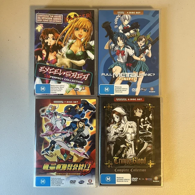 4 X ANIME Collection DVD Sets Excel Saga/Full Metal Panic/Godannar ...