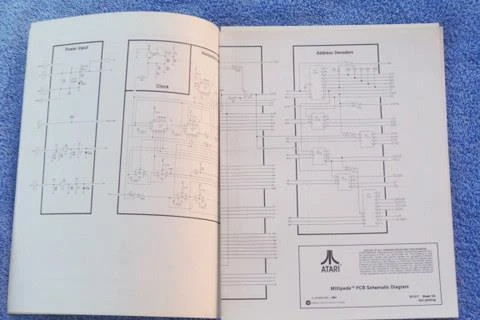 VTG ATARI MILLIPEDE Game Wiring Schematic Diagrams SP-217, Sheet 3A 2nd ...