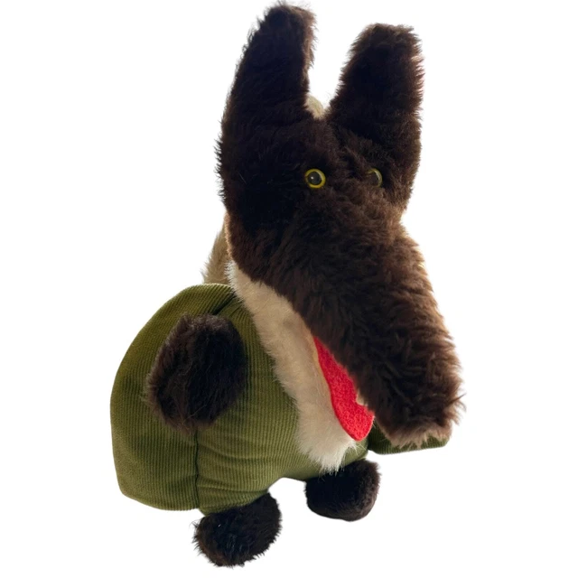 VINTAGE 1970S BASIL Brush Wendy Boston RARE GREEN Fox Puppet Plush 14 ...