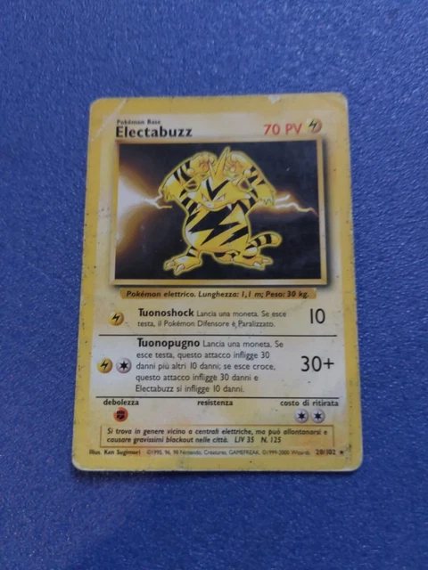 CARTE CARD POKÉMON pokemon Electabuzz Elektek 20 102 🇮🇹 EUR 11,99 ...