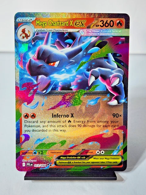 MEGA CHARIZARD X ex Double Rare 13/94 Phantasmal Flames Pokémon TCG ...