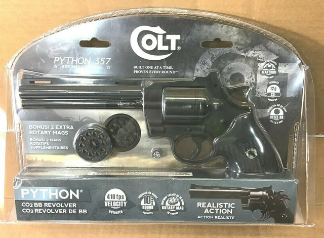 COLT PYTHON .357 Magnum BB Air Pistol Revolver 410 FPS .177 4.5mm CO2 ...