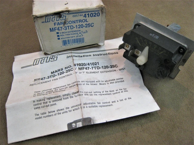 NOS! MARS MF47-3TD-120-25C Universal Replacement Fan Control 3" RANGE ...