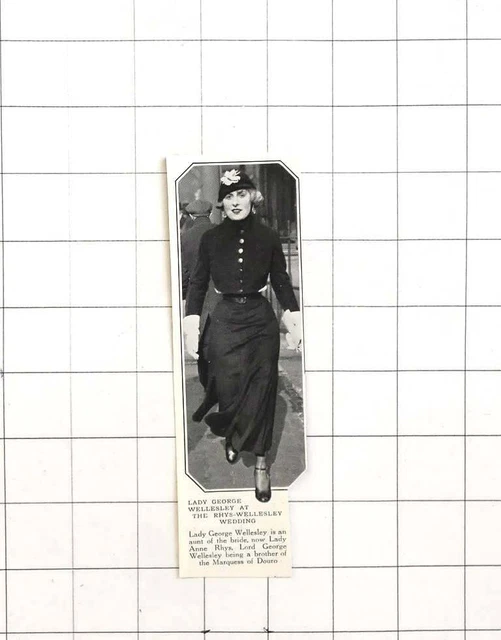 1933 MARIAGE DE Lady George Wellesley au Rhys-Wellesley EUR 8,32 ...