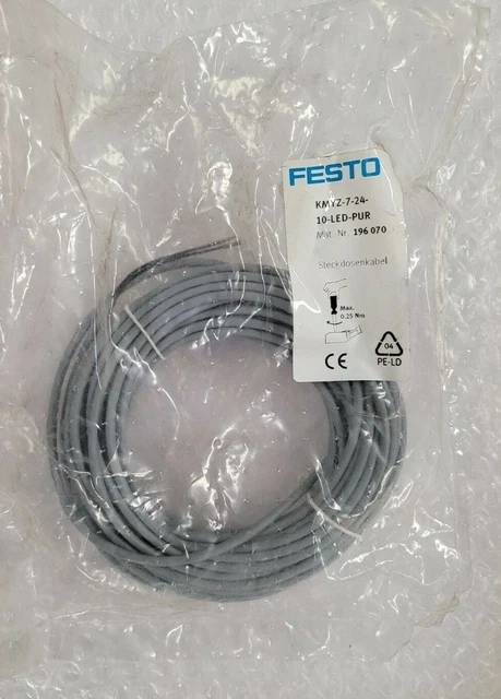 FESTO KMYZ-7-24-10-LED-PUR 196070 Steckdosenkabel - New Boxed Worldwide ...