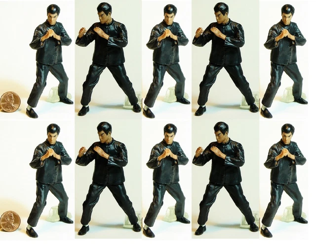 BANDAI BRUCE LEE KUNG FU MODELLO #1 ACTION FIGURE INTERCETTANTI PUGNO ...