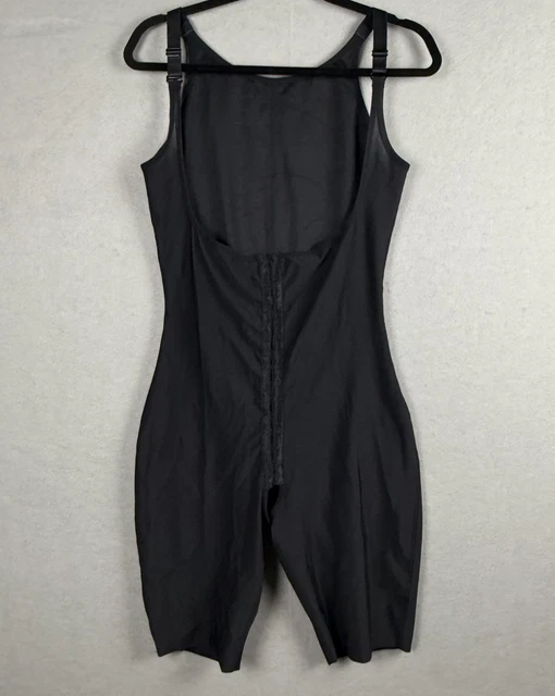 ISAVELA COMPRESSION GARMENT Mid Thigh Suit Open Bust Post Surgery Black ...