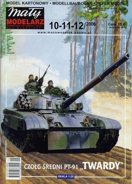 1:25 POLISH MAIN battle tank PT-91 Twardy paper model £6.54 - PicClick UK