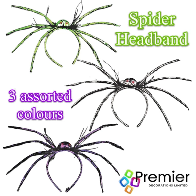 SPIDER HEADBAND - Halloween Party Fancy Dress Headwear / Hat £1.99 ...