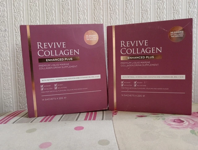 REVIVE MARINE COLLAGEN Enhanced Plus Liquid Drink 2x 10,000mg 14 ...