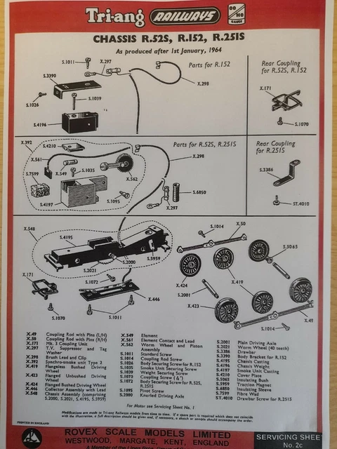 TRIANG HORNBY COPY Synchrosmoke Operating and Service Sheet X391 & X392 ...