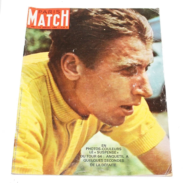 MAGAZINE / REVUE Paris Match n° 798 du 25/07/1964 Tour de France 64 / Anquetil EUR 5,00 ...