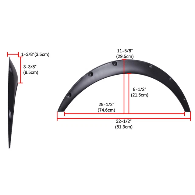 3.5& FENDER FLARES Extra Wide Body Kit Wheel Arches For Volkswagen ...