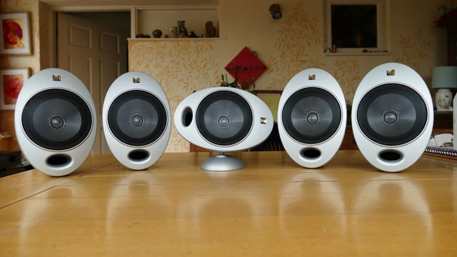 KEF HTS2001 Surround Sound Speakers x 5 in silver £52.68 - PicClick UK