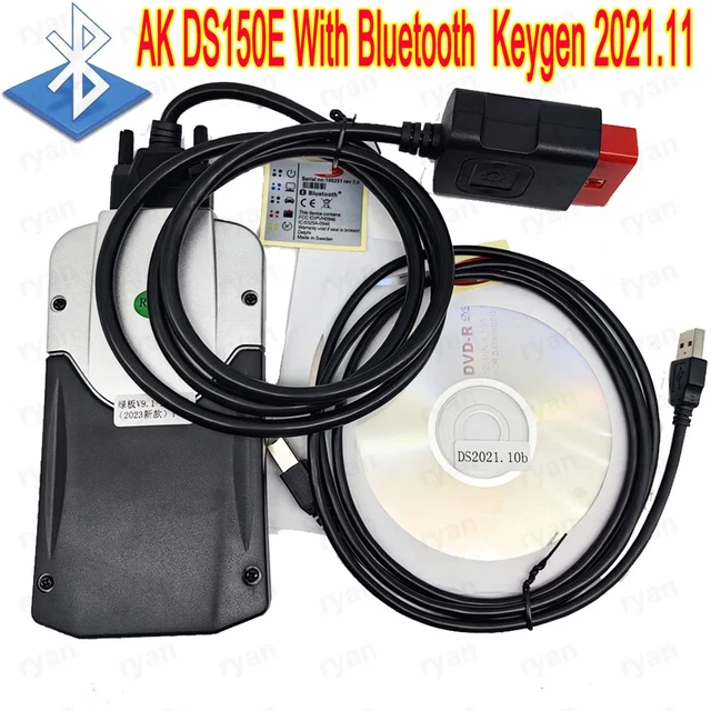 AUTOCOMS AK DS150E, Bluetooth OBD2 Scanner 2021.11, Keygen V9.1 ...
