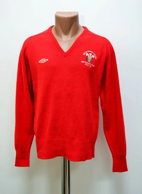 WALES 1980/1981 CENTENARY Rugby Union Sweater Jumper Jersey Umbro Size ...