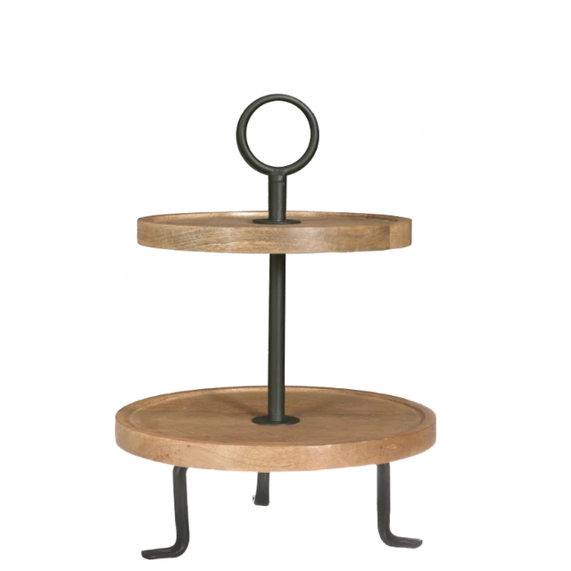 RUSTIQUE STAND DE Gâteau Deux Niveaux Socle 40cm Mariage Afternoon Thé ...