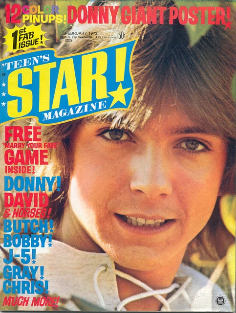 TEEN'S STAR MAGAZINE No.1 DAVID CASSIDY Jackson 5 HUGE Donny Osmond ...