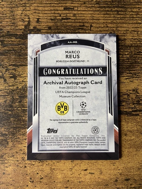 2022-23 TOPPS MUSEUM Collection UCL Archival Sapphire /75 Marco Reus Auto #AA-MR $149.67 ...