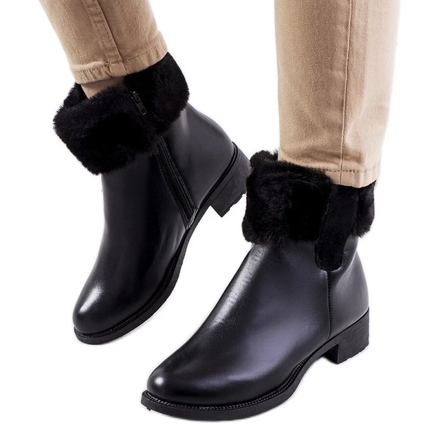 BM BOTAS NEGRAS con pelo de Velemir negro EUR 30,63 - PicClick IT