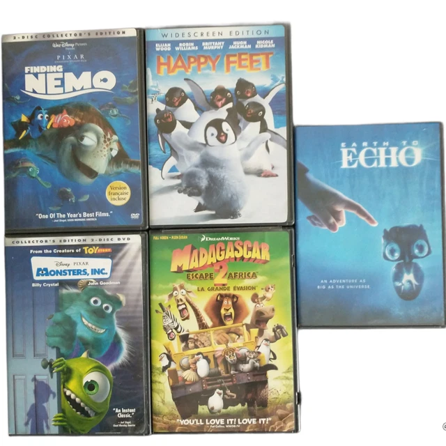 CHILDREN ANIMATION MOVIES Lot of 5 Kid's DVD Finding Nemo Happy Feet ...