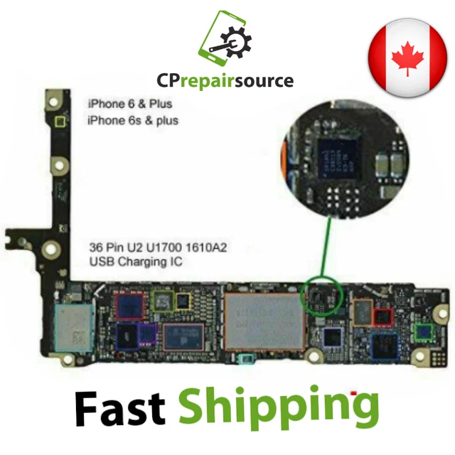 NEW CHARGING USB IC 1610A2 (U2) Chip for iPhone 6 6 Plus U1700 36 Pins ...