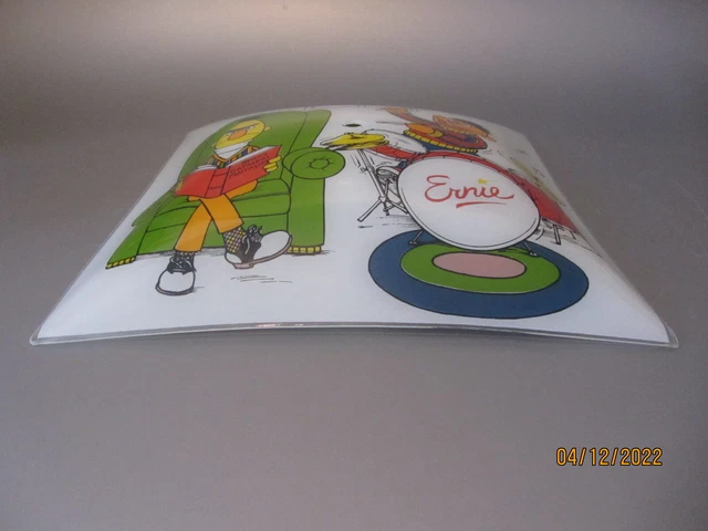 VINTAGE SESAME STREET Bert and Ernie Glass Light Fixture shade cover ...