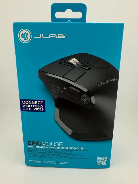 JLAB EPIC MULTI-DEVICE Advanced Wireless Bluetooth Ergonomic Mouse ...