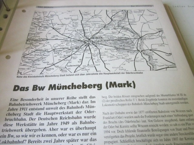 BAHNBETRIEBSWERK MIT GLEISPLAN 13 N BW Müncheberg 10S EUR 6,50 ...
