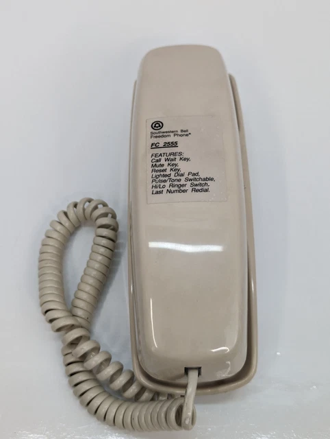 VINTAGE SOUTHWEST BELL Freedom Phone Model No. FC 2555 Beige Telephone ...