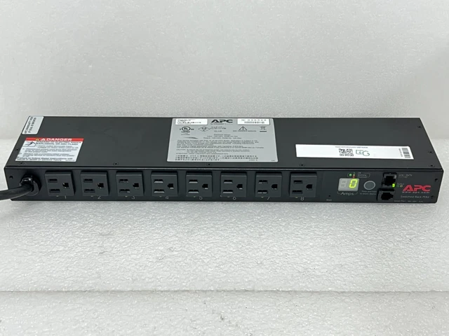 APC AP7900B 1U 15A Metered Rack PDU Power Distribution Unit Only Great ...