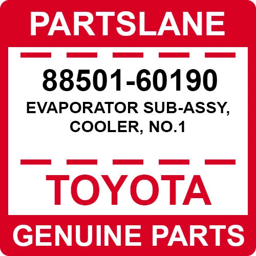 88501-36080 TOYOTA OEM Genuine EVAPORATOR SUB-ASSY, COOLER, NO.1 £1,146 ...