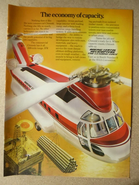1/1979 PUB BOEING Vertol Commercial Chinook Offshore Oil Helicopter ...