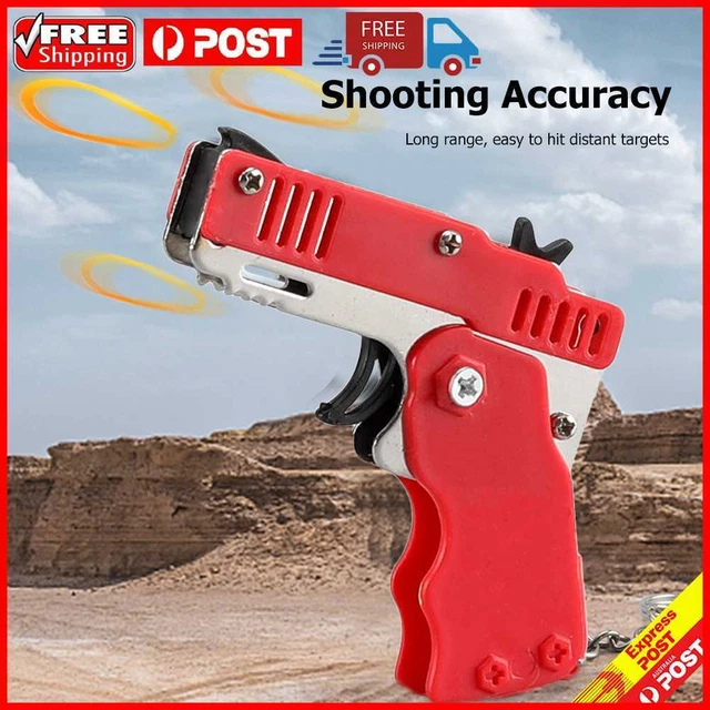 MINI BURSTS RUBBER Band Pistol Safe with Key Chain for Kid Outdoor ...