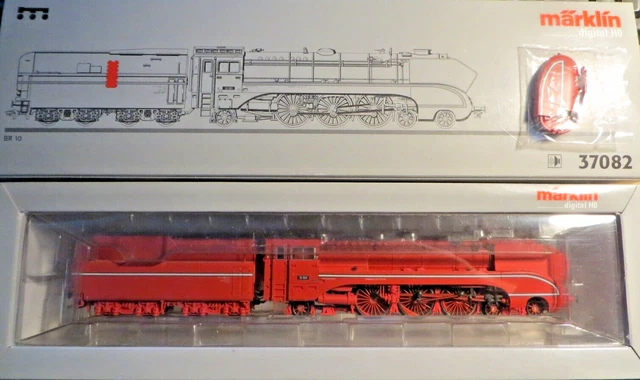 MÄRKLIN H0 37082 AC Locomotive à Vapeur Br 10 De DB Rouge Mfx Son ...