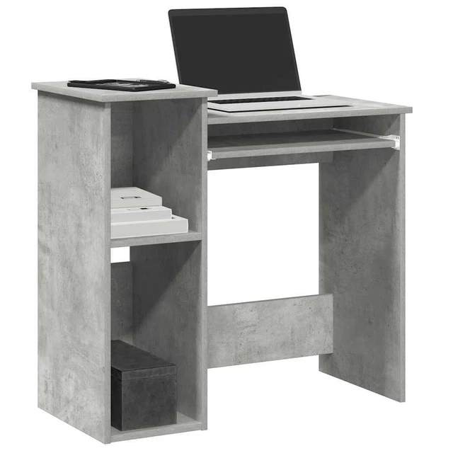 1623675 SCRIVANIA MENSOLE Grigio Cemento 84x40x78 cm Legno Multistrato ...
