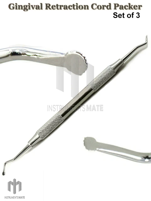 CORD PACKER GINGIVAL Retraction Dental Atraumatic Placement Instruments ...