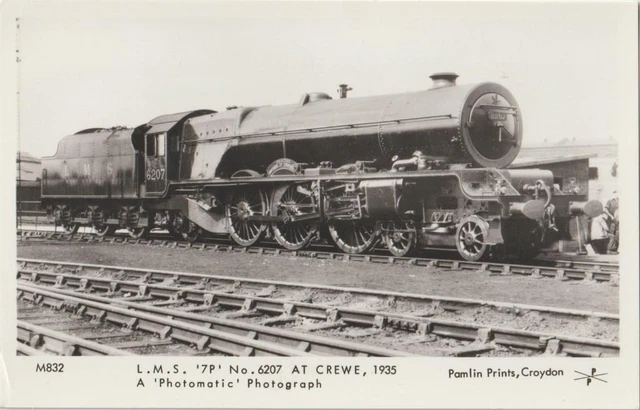 RAILWAY POSTCARD LMS 6207 Princess Arthur of Connaught Crewe 1935 ...