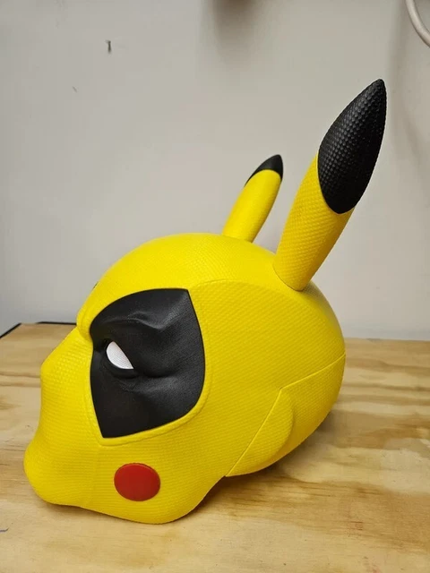 PIKAPOOL, DEADPOOL X Pikachu mask, 3D printed, cosplay, comic £99.99 ...