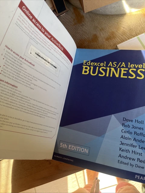 EDEXCEL AS/A LEVEL Business Textbook 5th Edition Pearson £9.79 ...