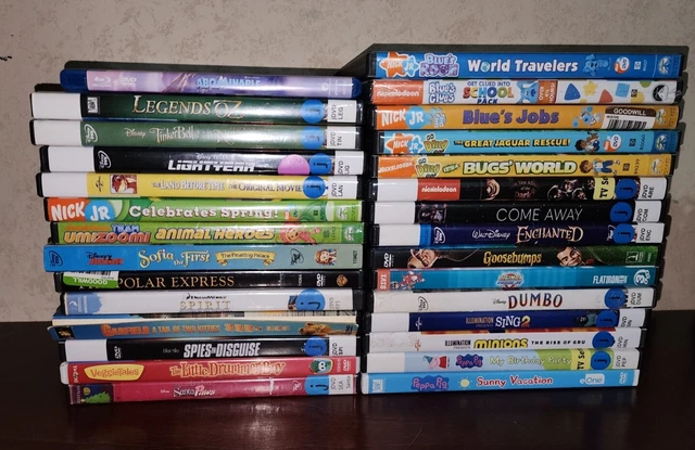 KIDS DVD LOT Disney Nickelodeon Ex Library Dumbo Minions Peppa Pig ...