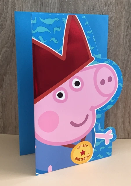 GEORGE PIG BOYS Happy Birthday Card It's My Birthday George Piggy Theme ...
