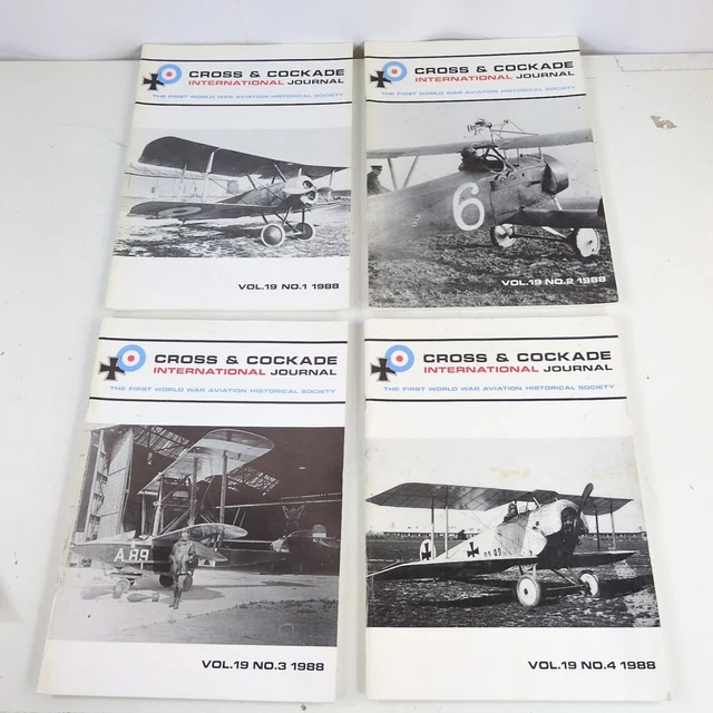 CROSS & COCKADE 1988 Vol.19 No 1 2 3 4 WW1 Aviation Journal Magazines ...