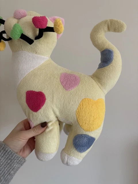WHIMSICLAY PLUSH WHITE & Rainbow hearts Cat Amy Lacombe retired £26.70 ...