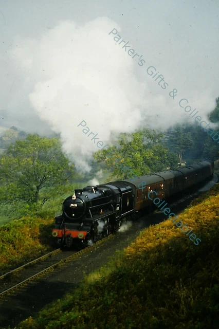 ORIGINAL 35MM RAILWAY Train Slide BR Steam Loco 45428 Eric Treacy ...
