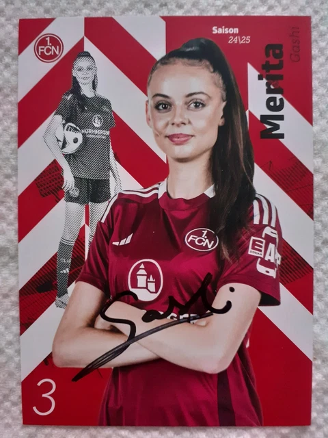 AUTOGRAMMKARTE MERITA GASHI 1. FC Nürnberg Saison 2024/2025 Fussball ...