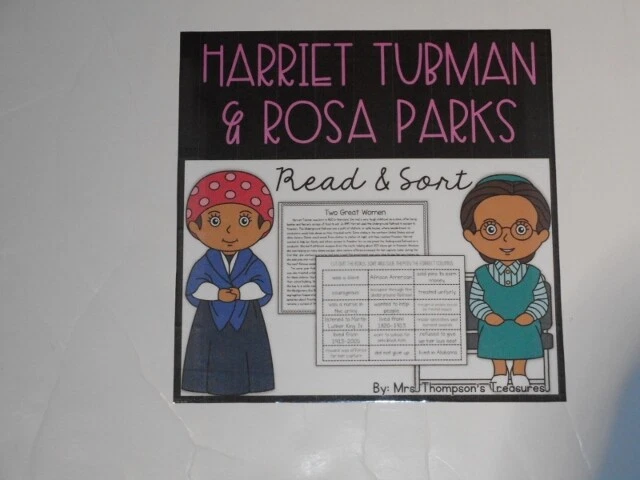 BLACK HISTORY HARRIET Tubman & Rosa Parks Comprehension Activity Set ...
